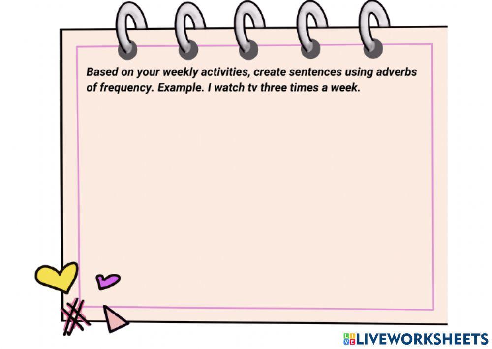 Weekly activities interactive activity for Beginners | Live Worksheets