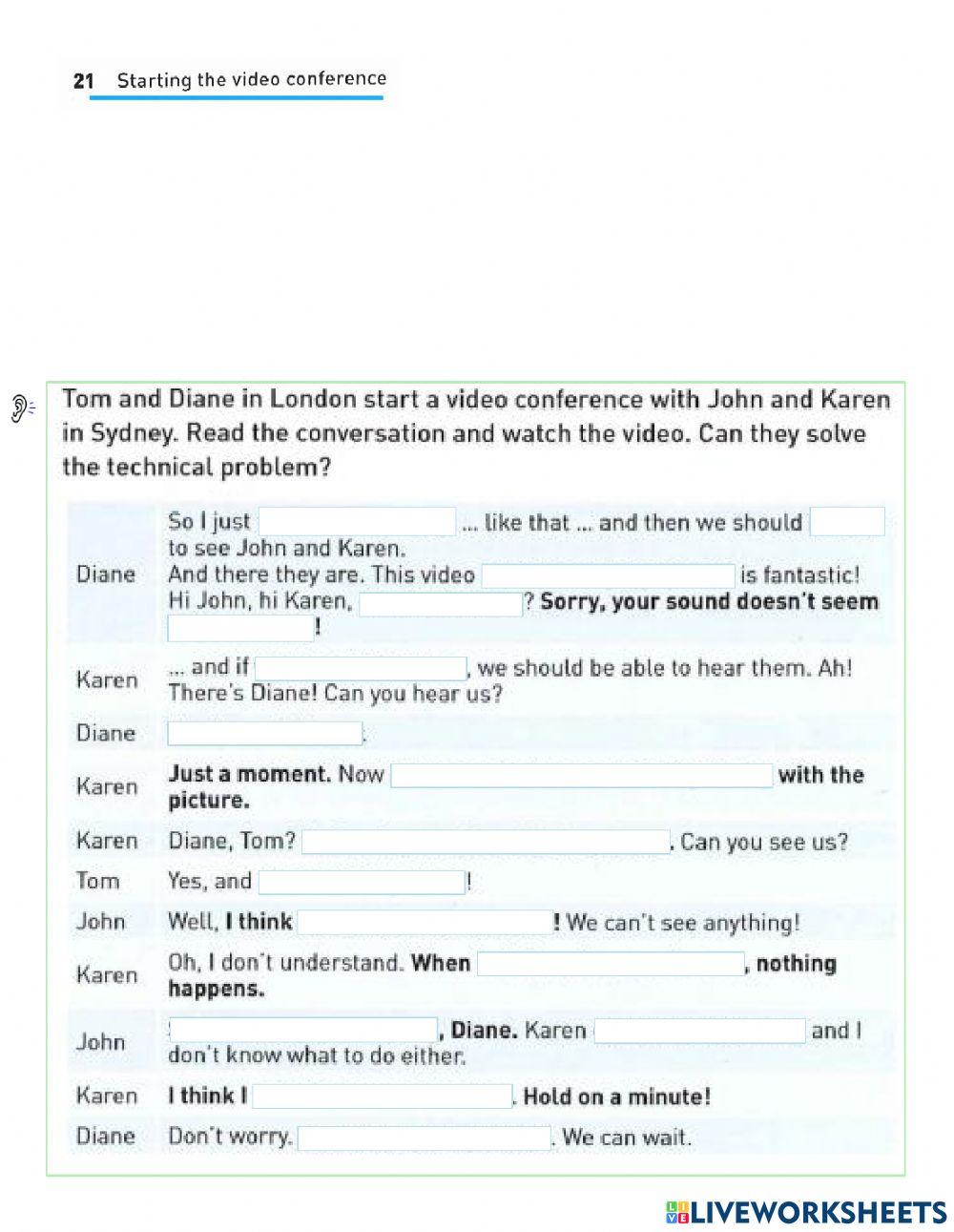 Bài tập về nhà 2.21 worksheet | Live Worksheets