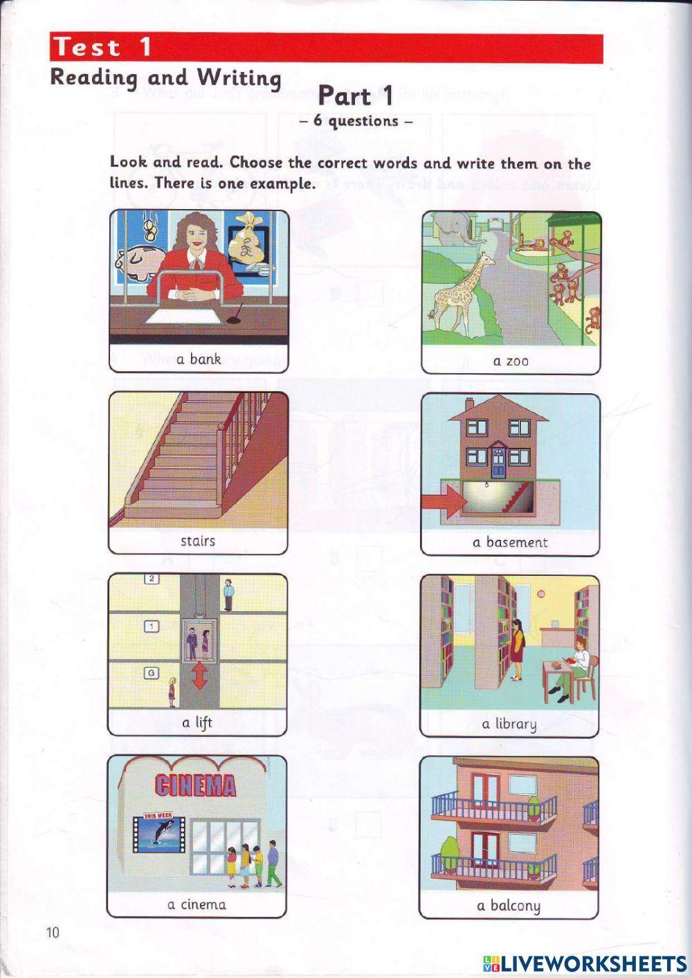 2071379 | Movers - Test 1.1 - Book 2 - Reading + Writing