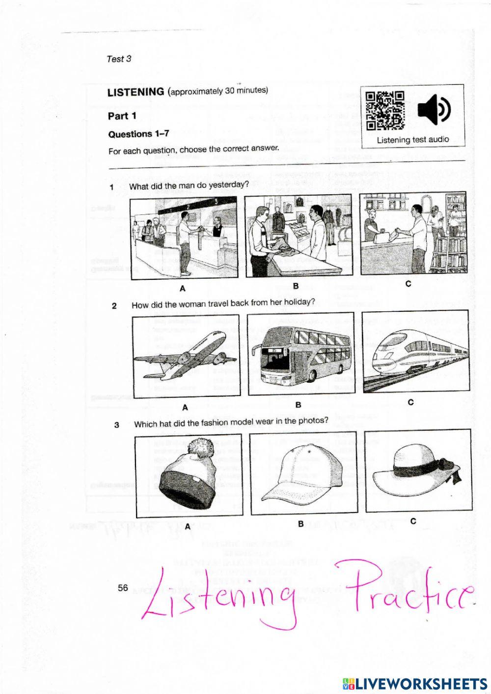 LISTENING PRACT… | Free Interactive Worksheets | 5342893