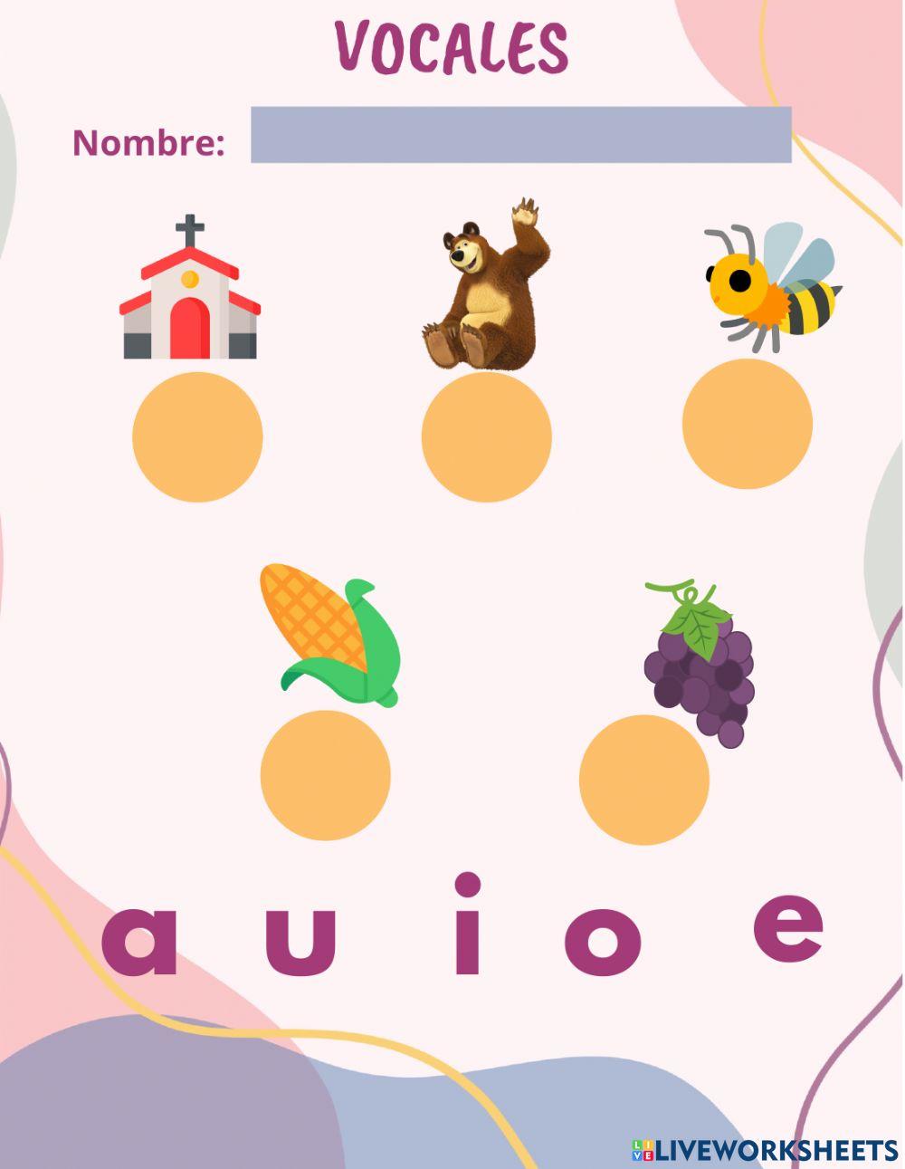 Vocales | Free Interactive Worksheets | 2073563