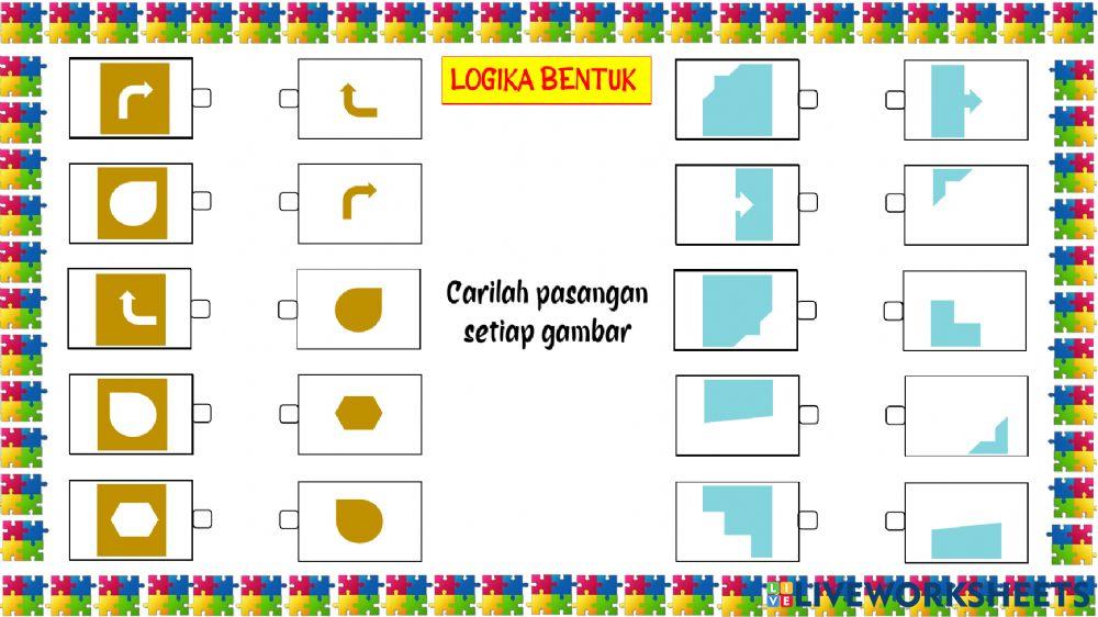 Logika Bentuk - 5 worksheet | Live Worksheets