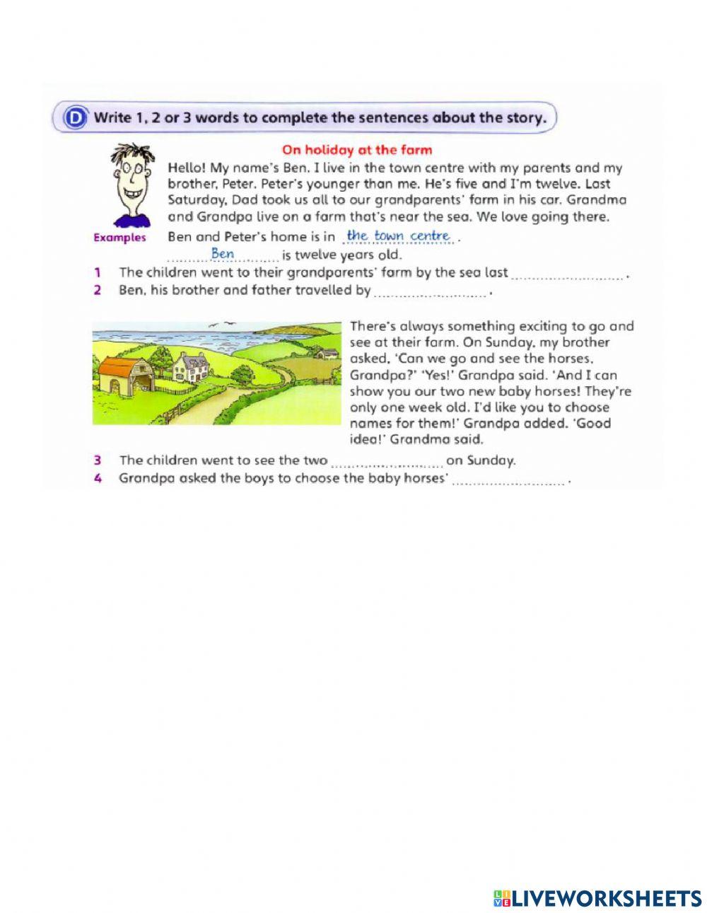 Fun for movers-… | Free Interactive Worksheets | 2073750