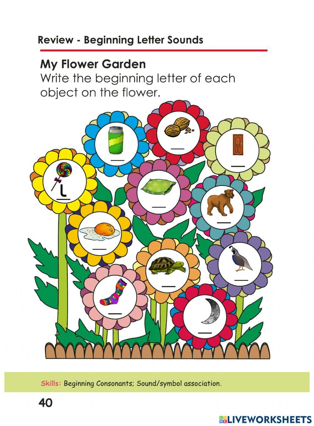 Beginning Sounds interactive worksheet for KG1 | Live Worksheets