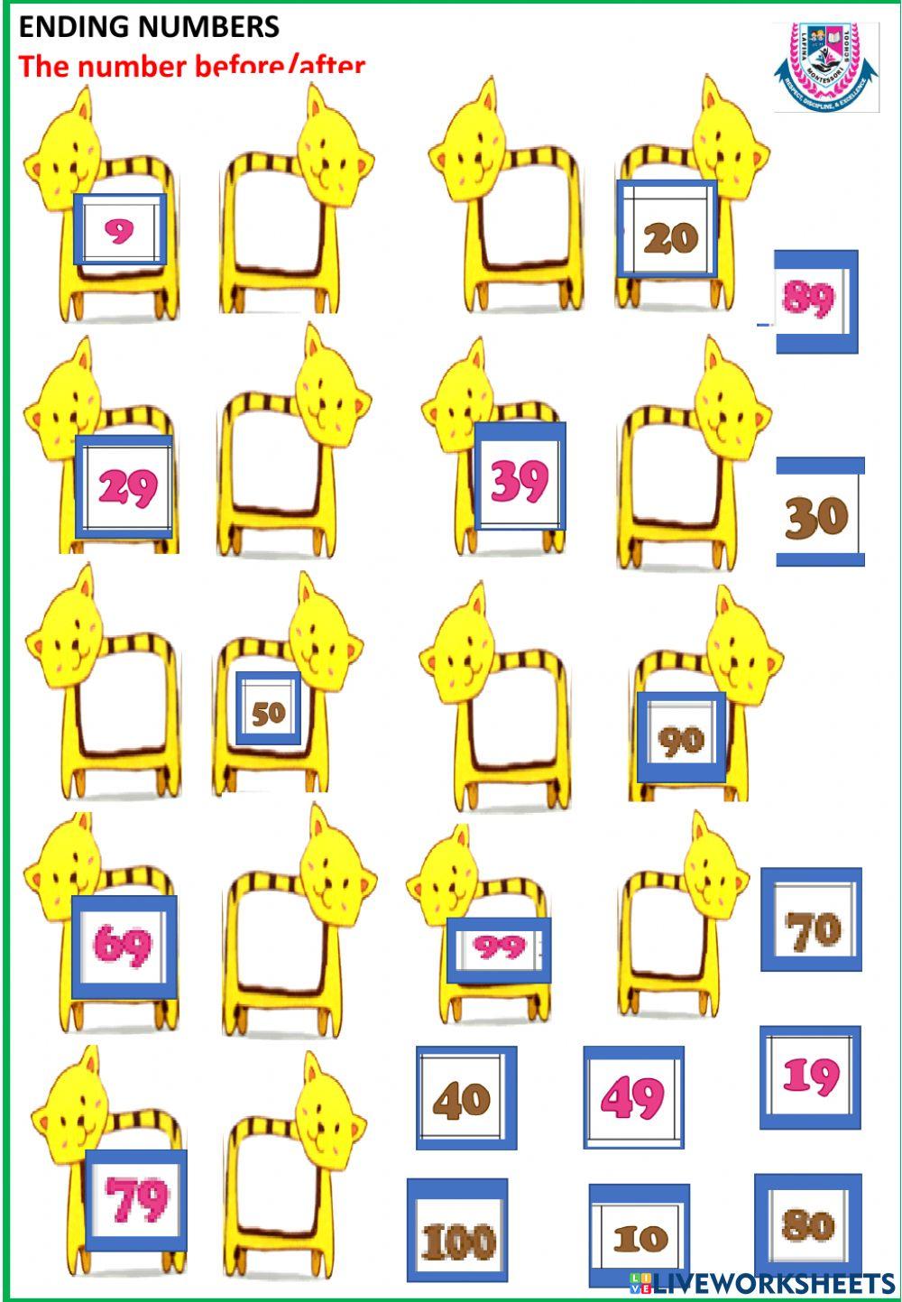 Fill in the missing numbers online worksheet for nursery 1 | Live ...