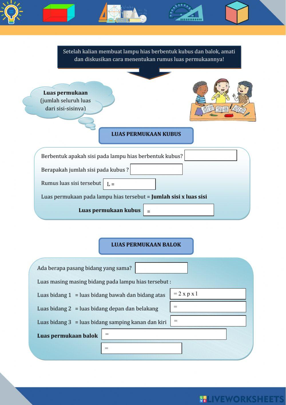 Lkpd Bangun Datar Sd Activity Live Worksheets