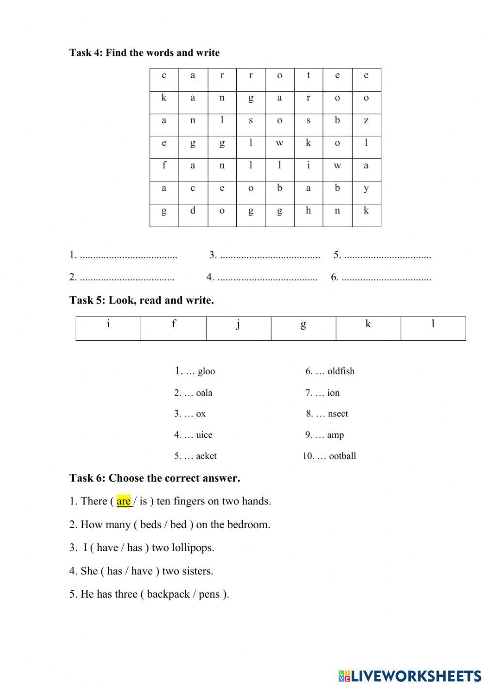 Letter L free worksheet | Live Worksheets