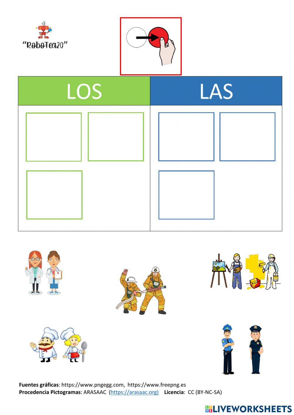 Profesiones: act. compl. 1 worksheet | Live Worksheets