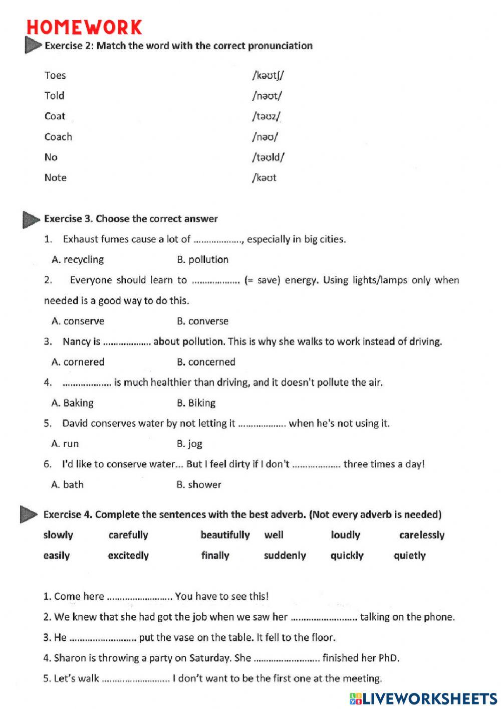 Environment 2 interactive worksheet | Live Worksheets