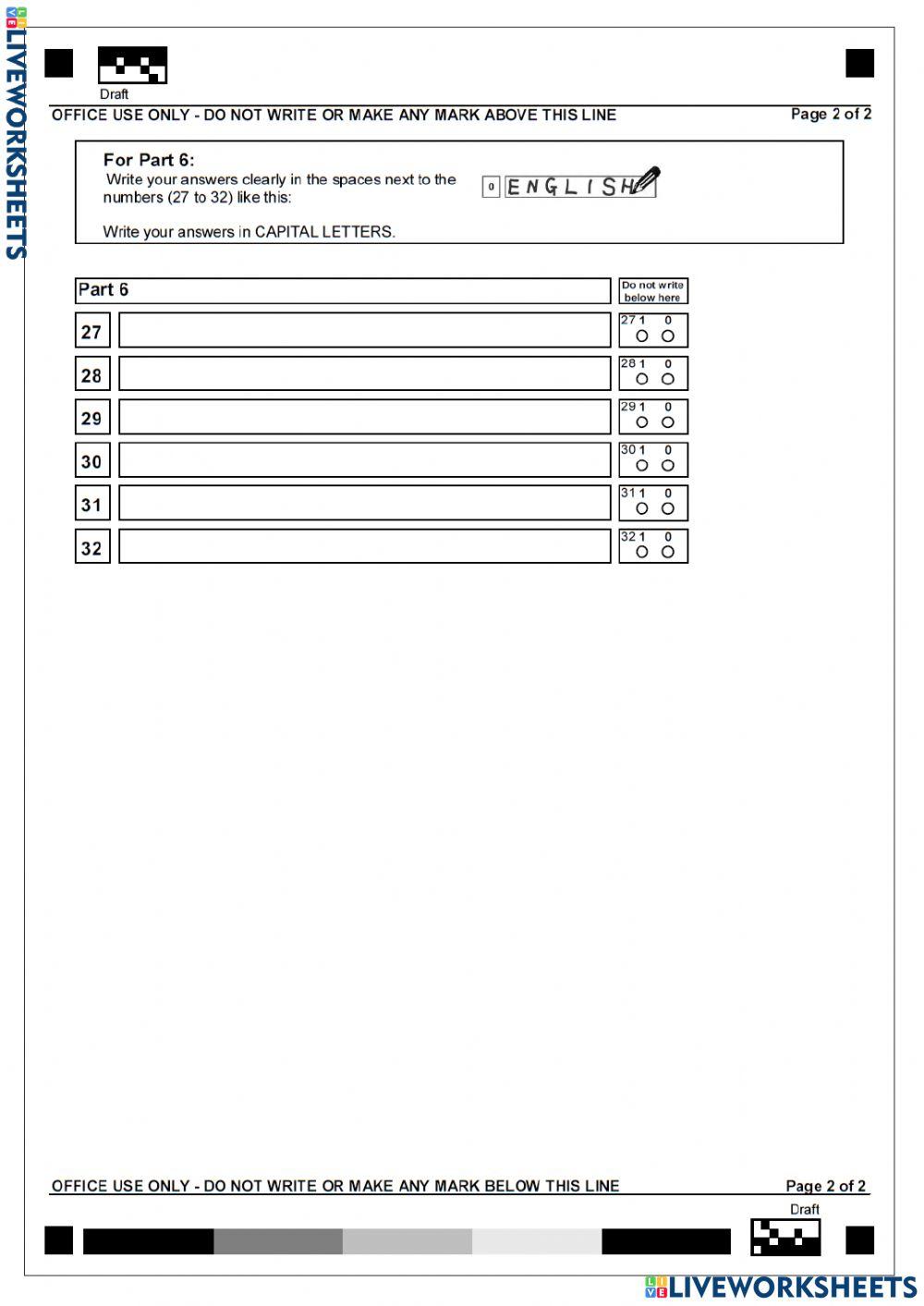 PET B1 Reading … | Free Interactive Worksheets | 6884880