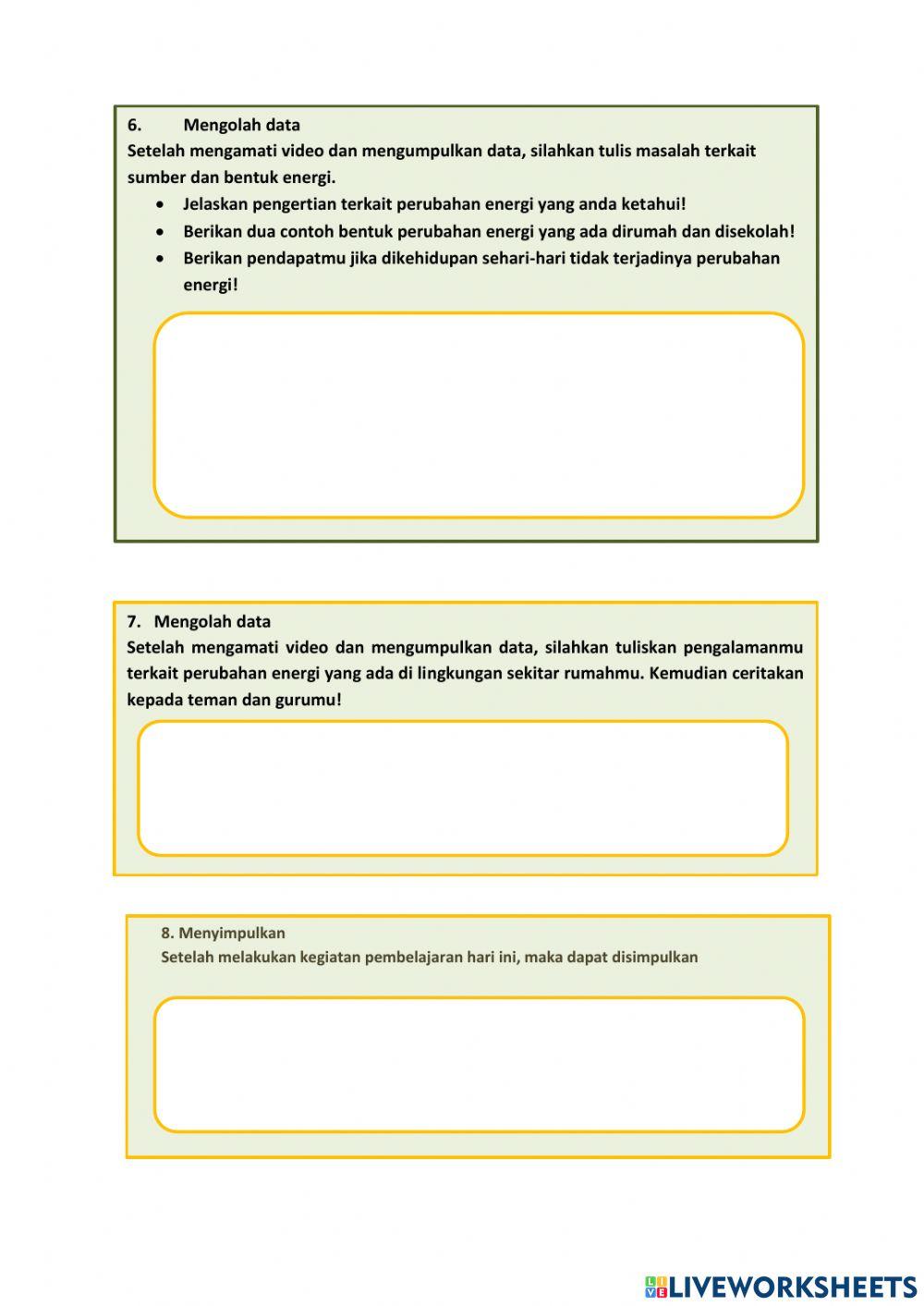 E-lkpd pbl worksheet | Live Worksheets