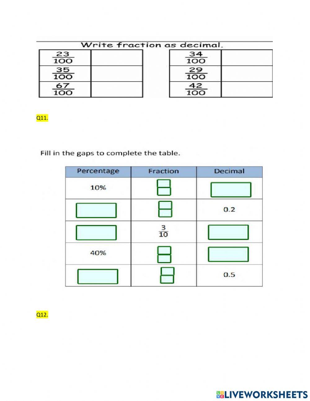 Revision Quiz - Year 5 - Term 3 online exercise for | Live Worksheets