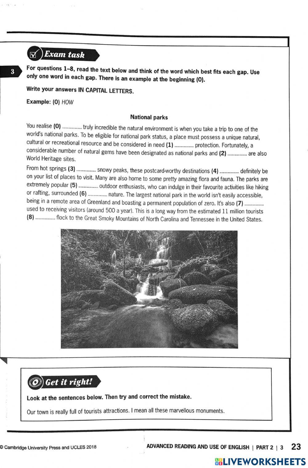 CAE 6 online exercise for | Live Worksheets