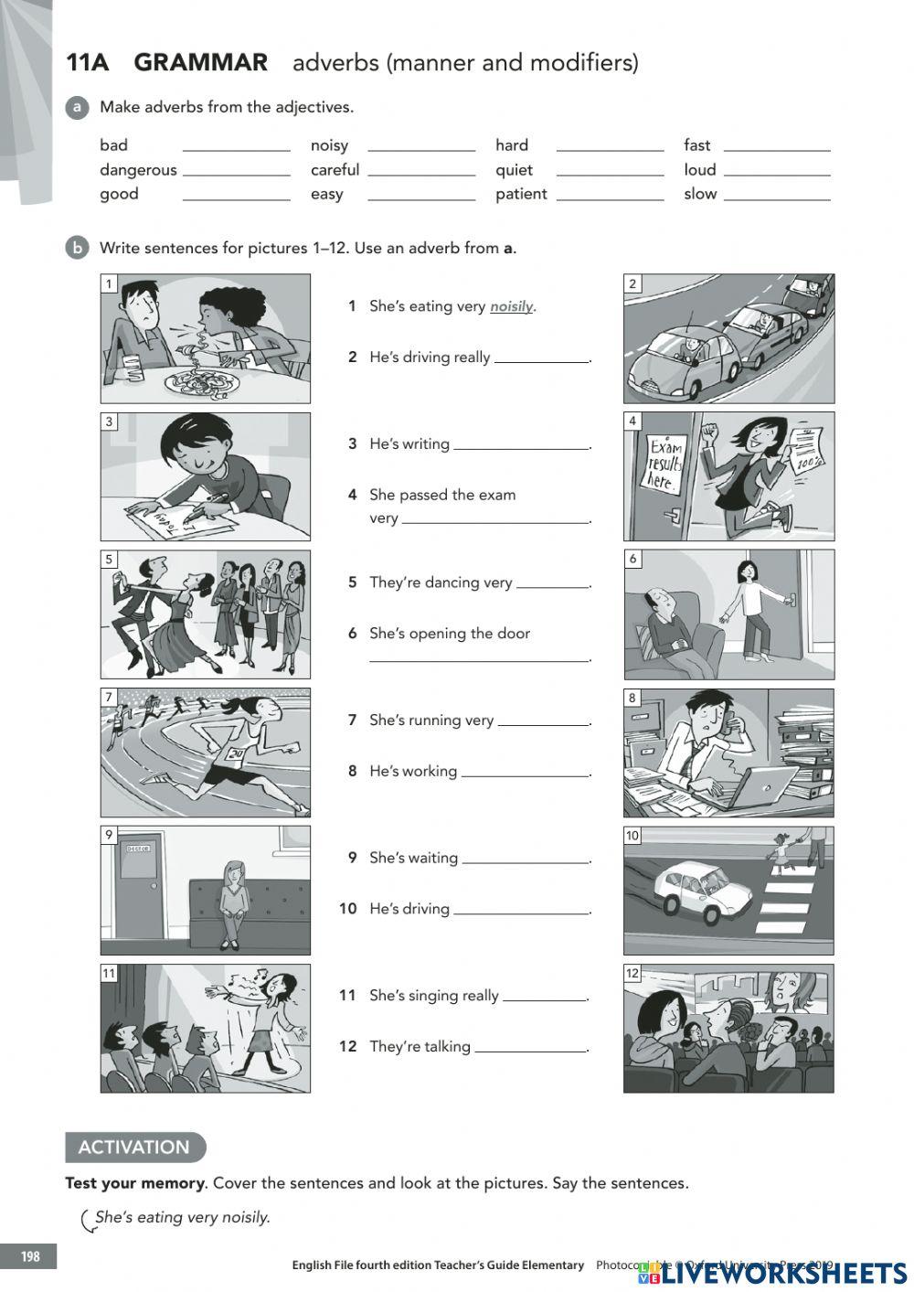 ADVERBS (MANNER AND MODIFIERS) 6885307 | pato_1977 | Live