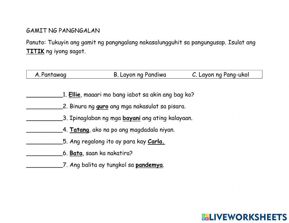 Gamit Ng Pangngalan Worksheets Grade 5 Nehru Memorial - vrogue.co Gamit Ng Pangngalan Worksheets Grade 5 Nehru Memorial - vrogue.co