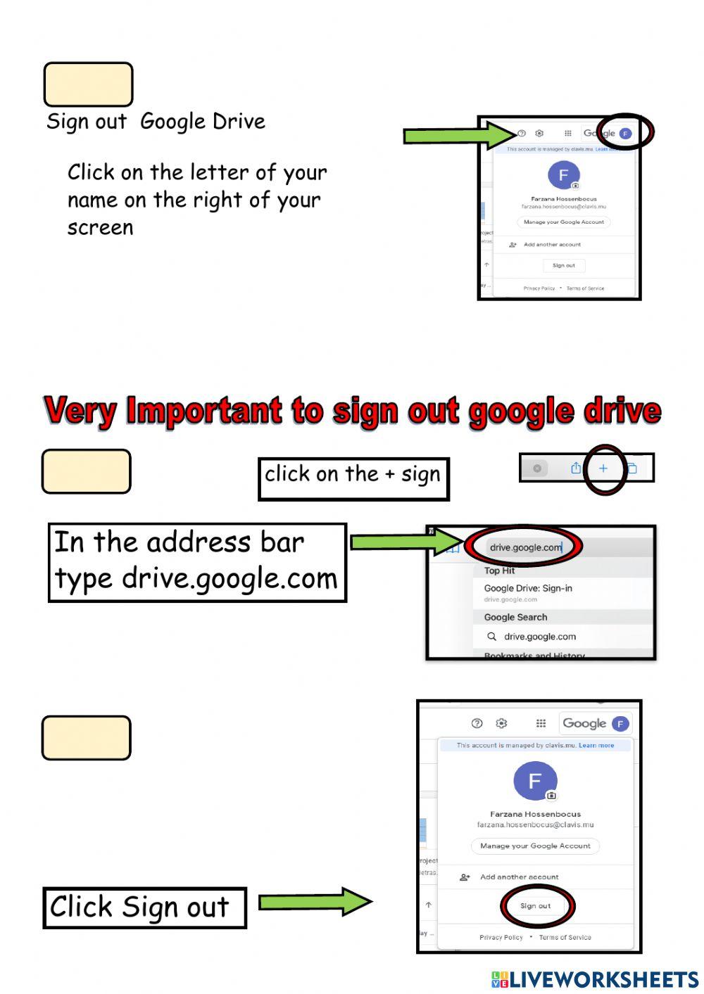 Steps to Login and Log out personal account on the school tablet online ...