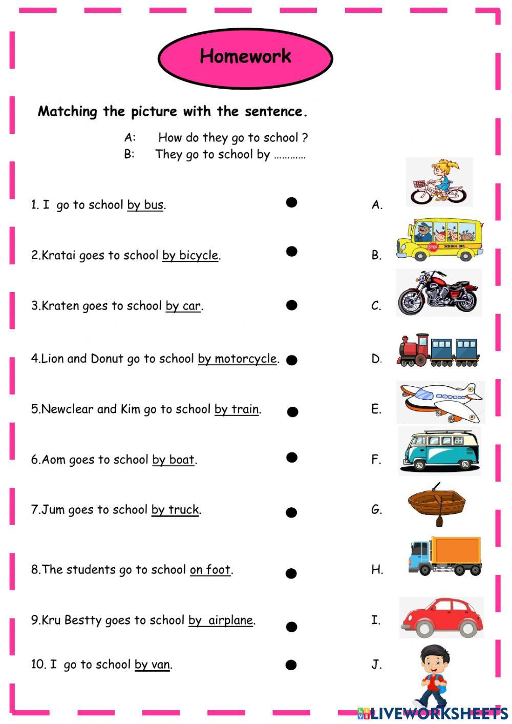 (1) Vehicle by Kru Bestty online exercise for | Live Worksheets
