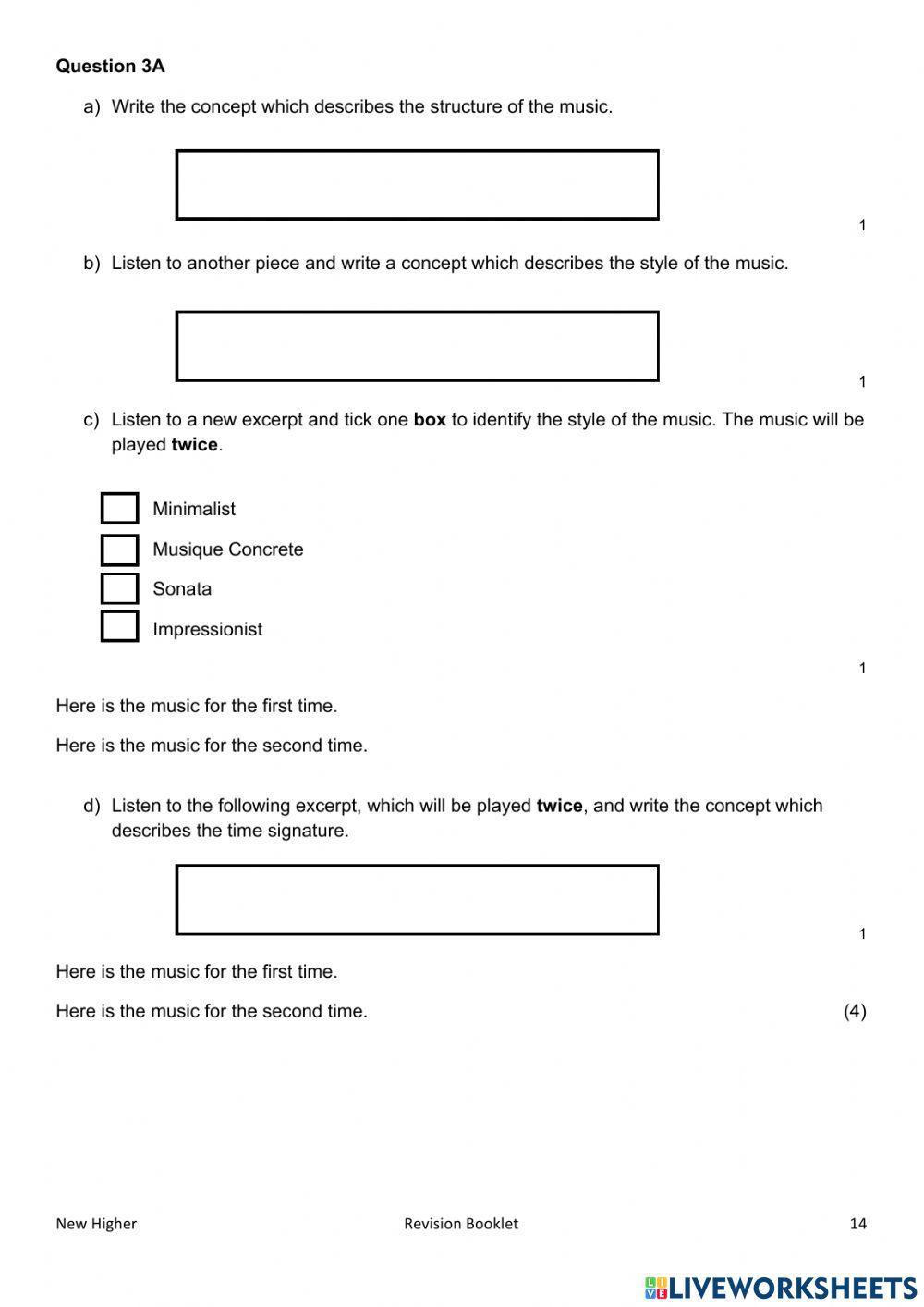Higher q 3 practice questions worksheet | Live Worksheets