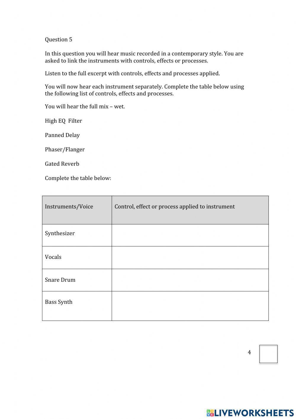 Nat 5 Tech Practice Paper Jan 2022 worksheet | Live Worksheets