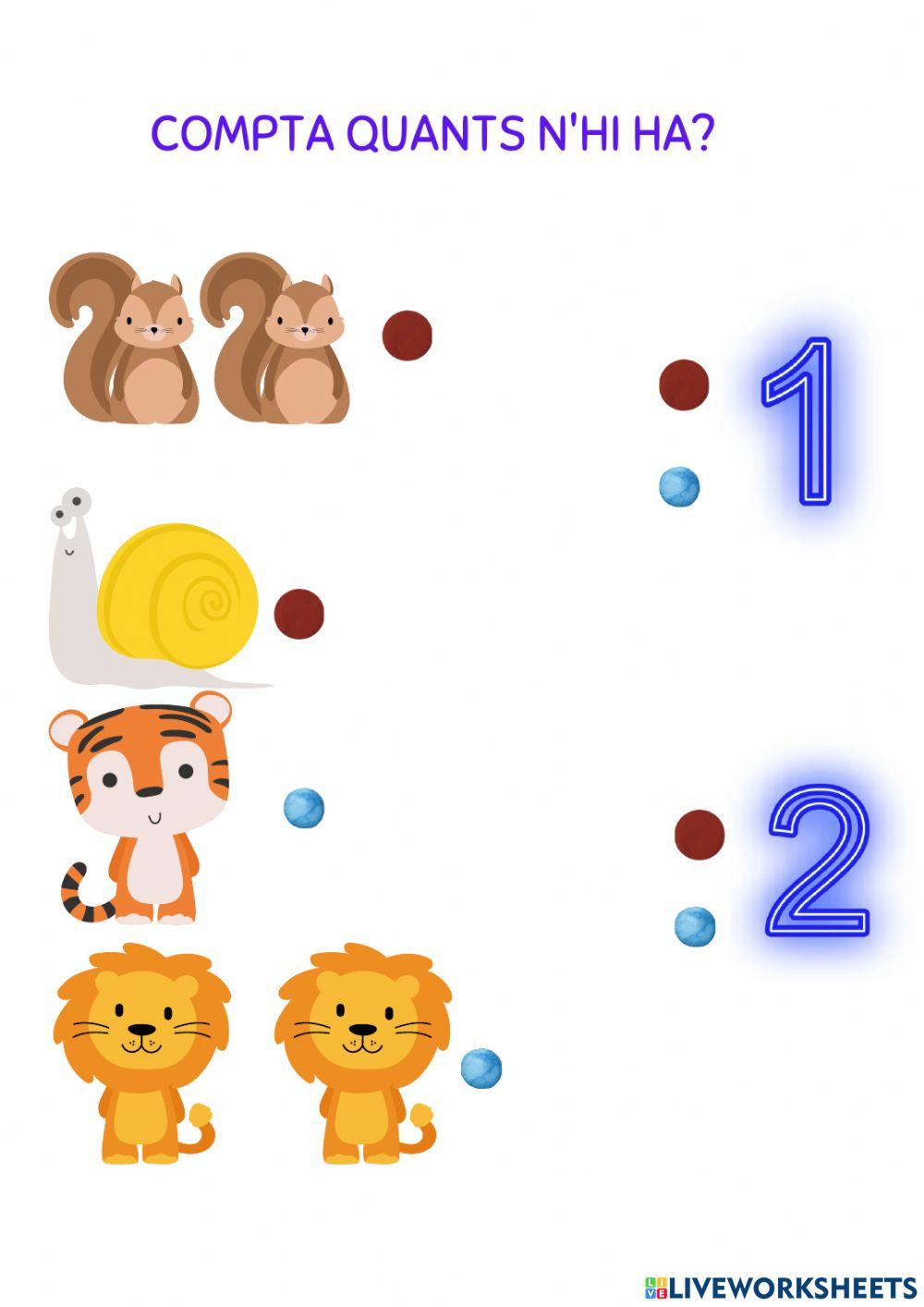 Quants n'hi ha? online exercise | Live Worksheets