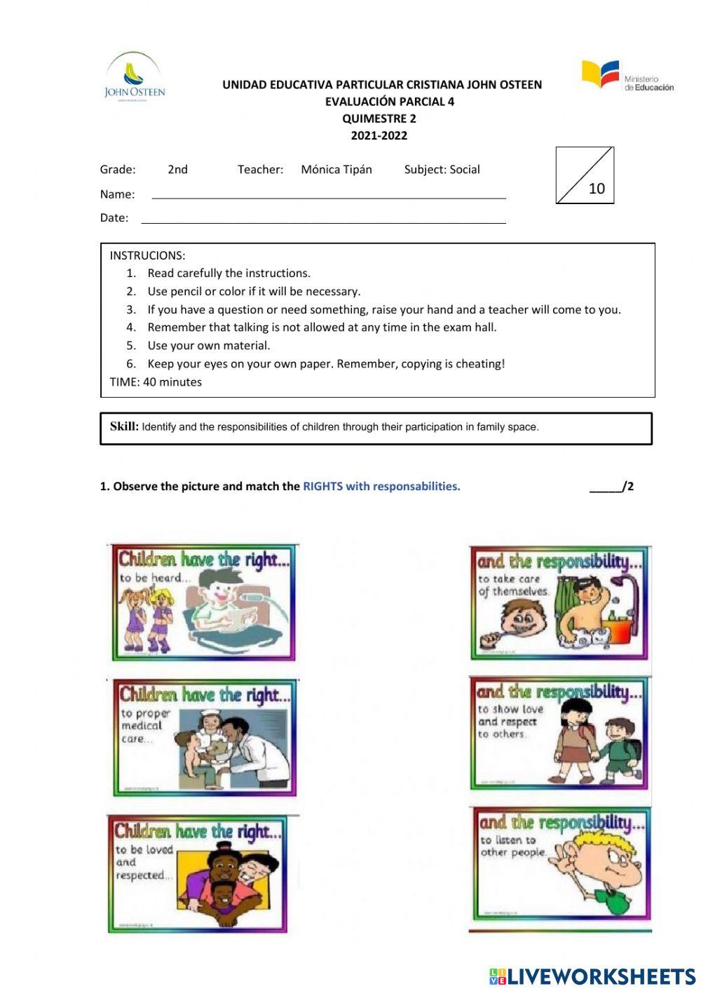Partial evaluation exercise | Live Worksheets