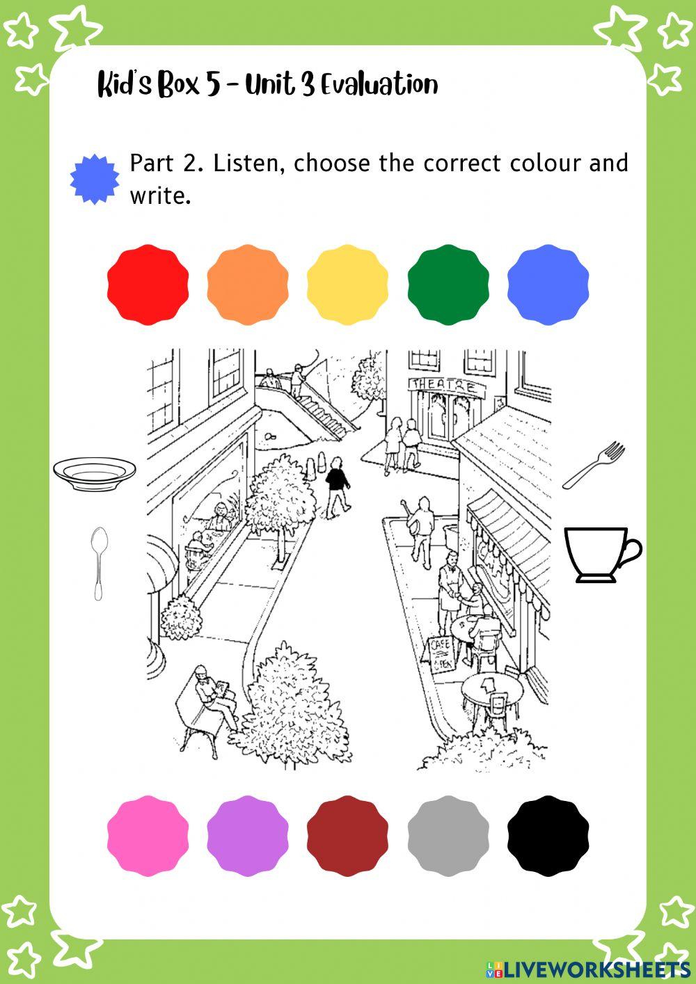 Kid's Box 5 - Unit 3 Part 2 Evaluation 3604835