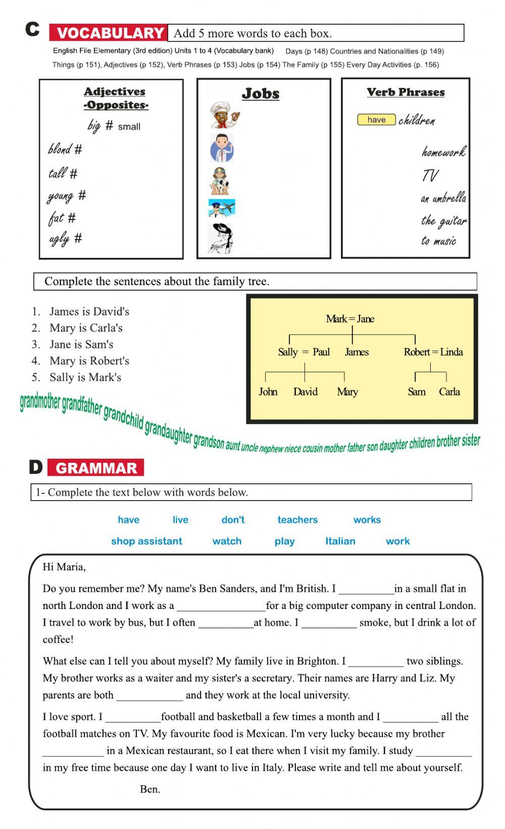 Elem A TEST worksheet | Live Worksheets