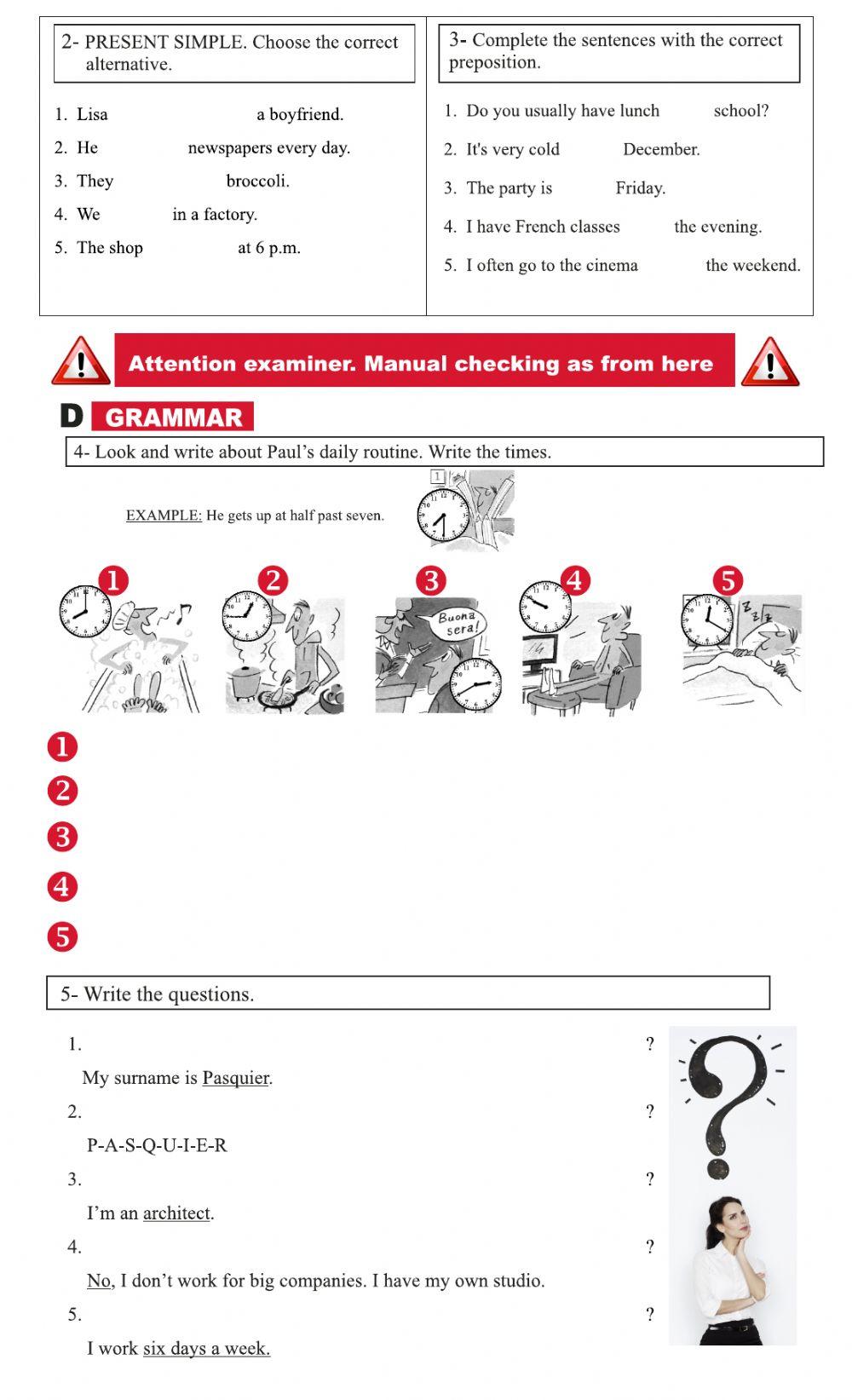 Elem A TEST | Free Interactive Worksheets | 2079609