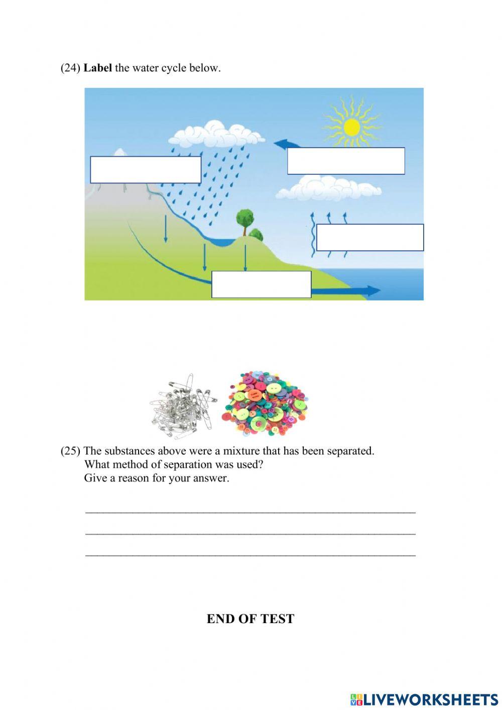 Std 2 Science P… | Free Interactive Worksheets | 4286843