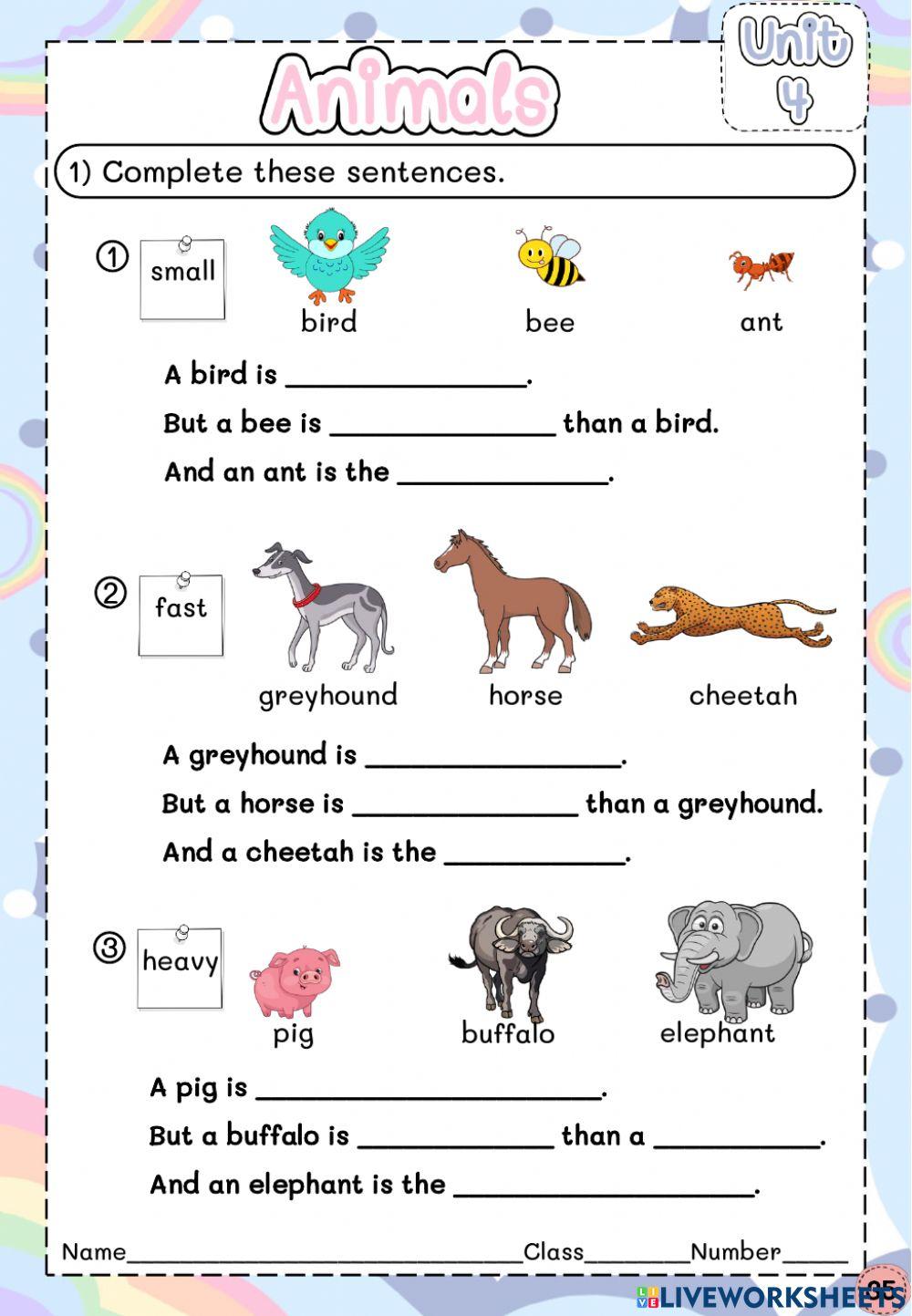 ใบงาน 10 1 เรื่อง Comparing Online Exercise For Live Worksheets