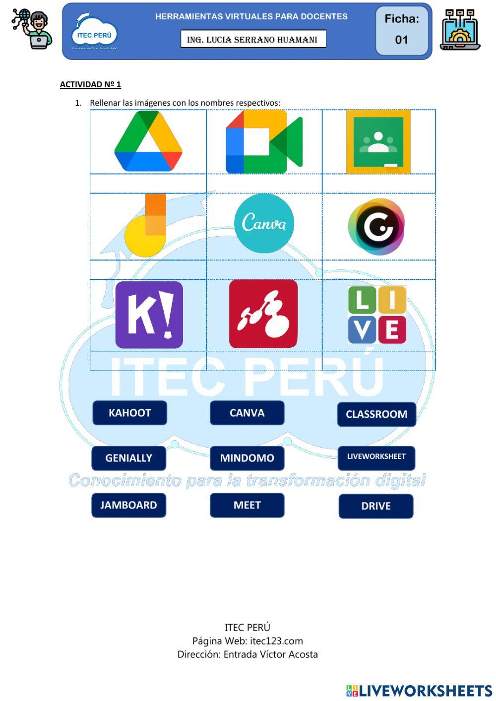 Herramientas TIC online | Live Worksheets