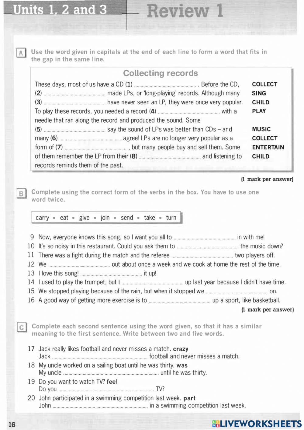 DESTINATION B1 TEST 1 ( UNIT 1-3) 6886718 | Maria Ost