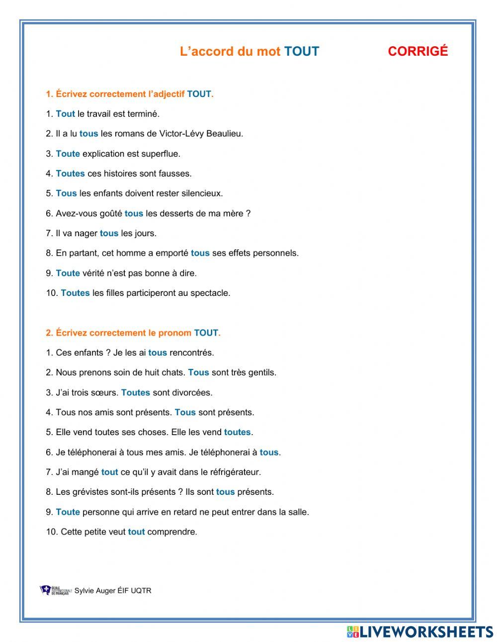 tout 2386854 | profoirdimohamed | Live Worksheets