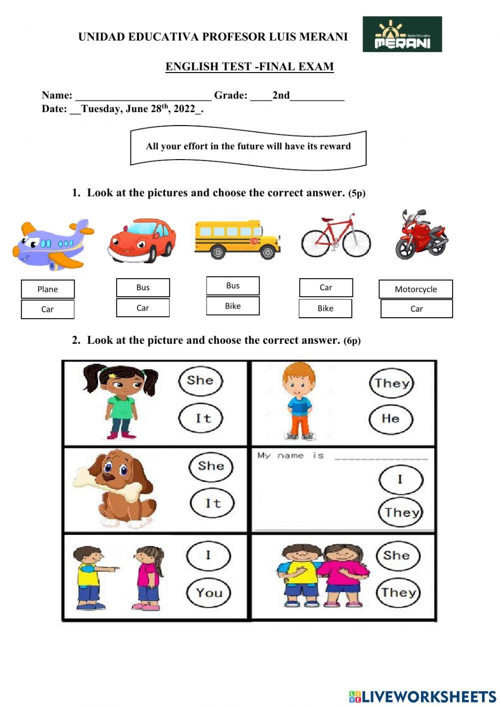 6886869 | 2nd grade-2nd term | Pait | LiveWorksheets