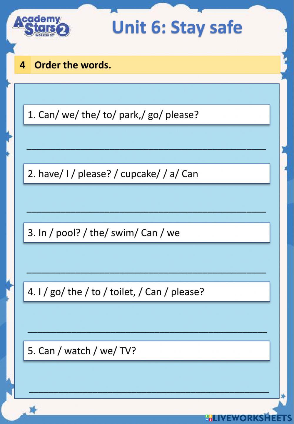 2858102 | AS2-U6 | academystars | LiveWorksheets