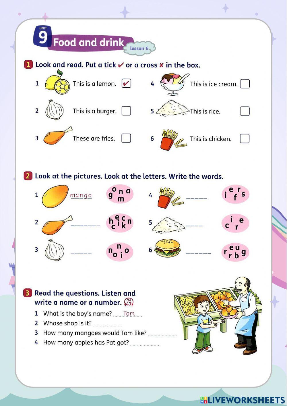 FF1 Review food… | Free Interactive Worksheets | 2858347