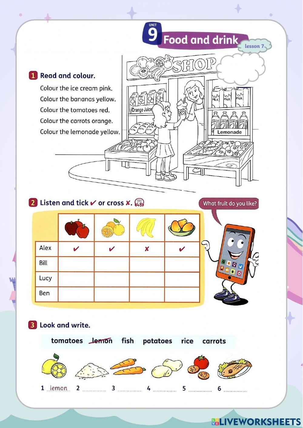 FF1 Review food… | Free Interactive Worksheets | 2858347