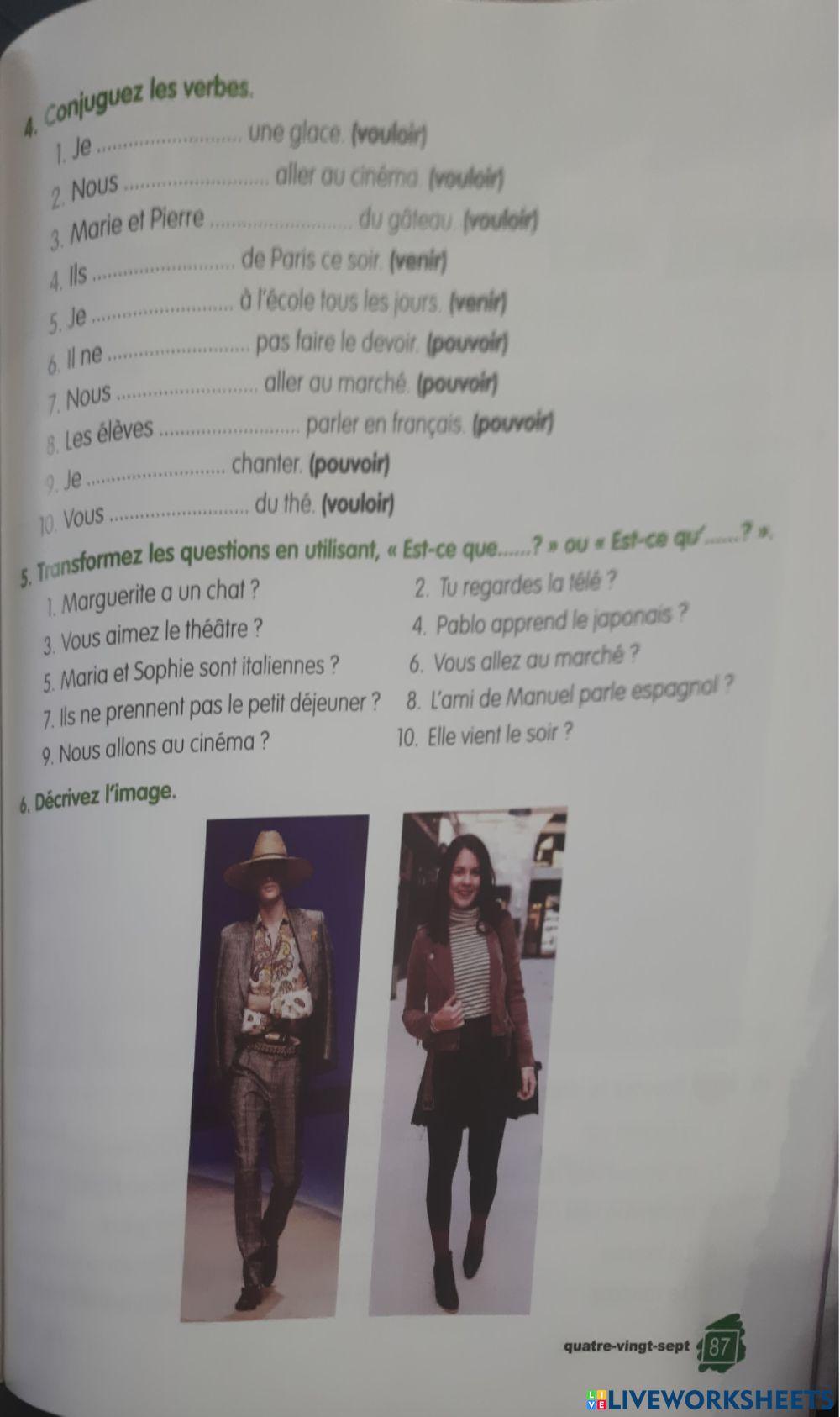 FRENCH-Ch7 alf-2 | Tejaswani | Live Worksheets