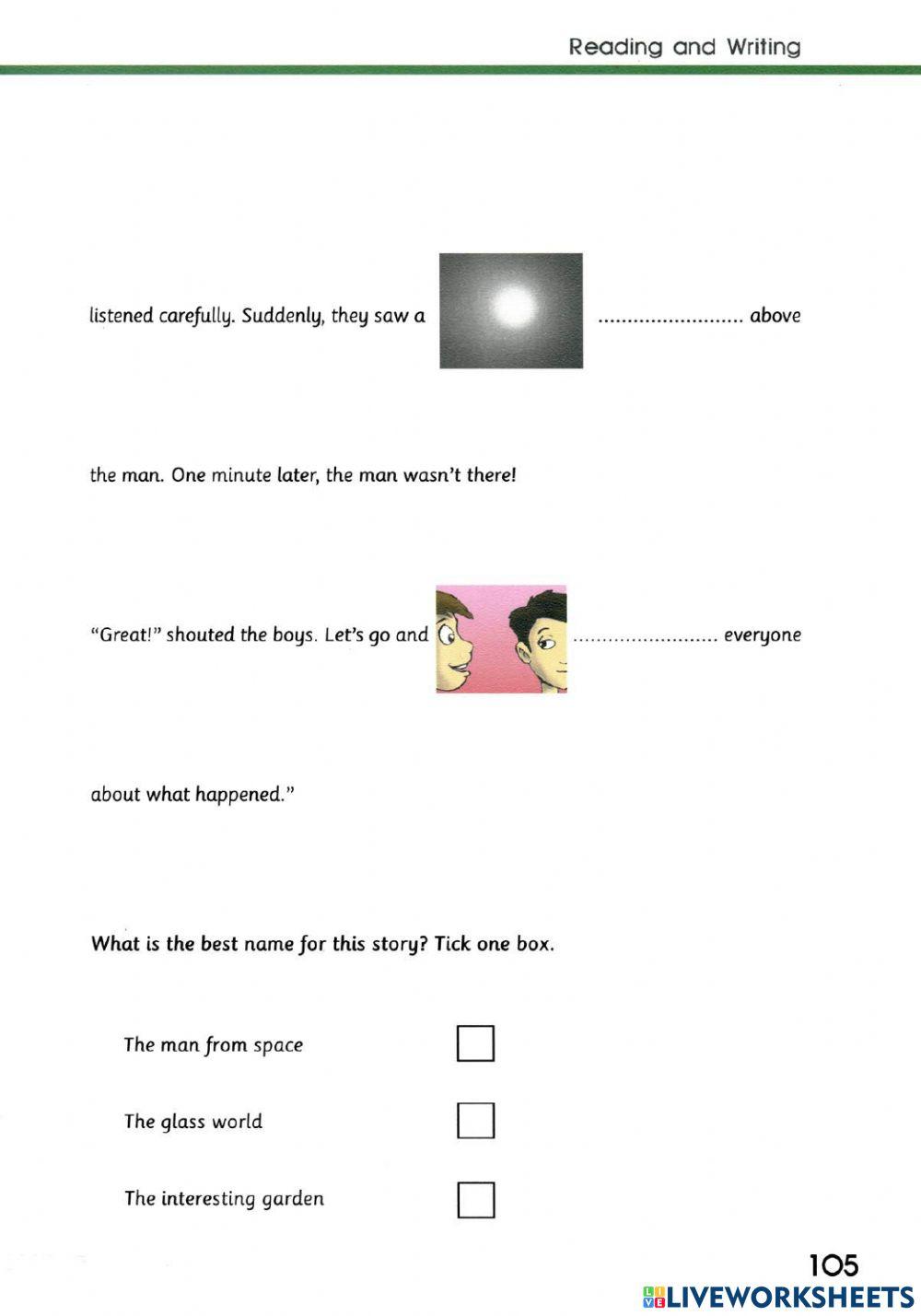 Flyers 2, Test 5, Reading and Writing online exercise for | Live Worksheets