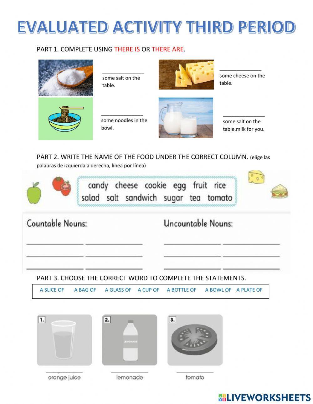 Quantifiers online exercise for 3 | Live Worksheets