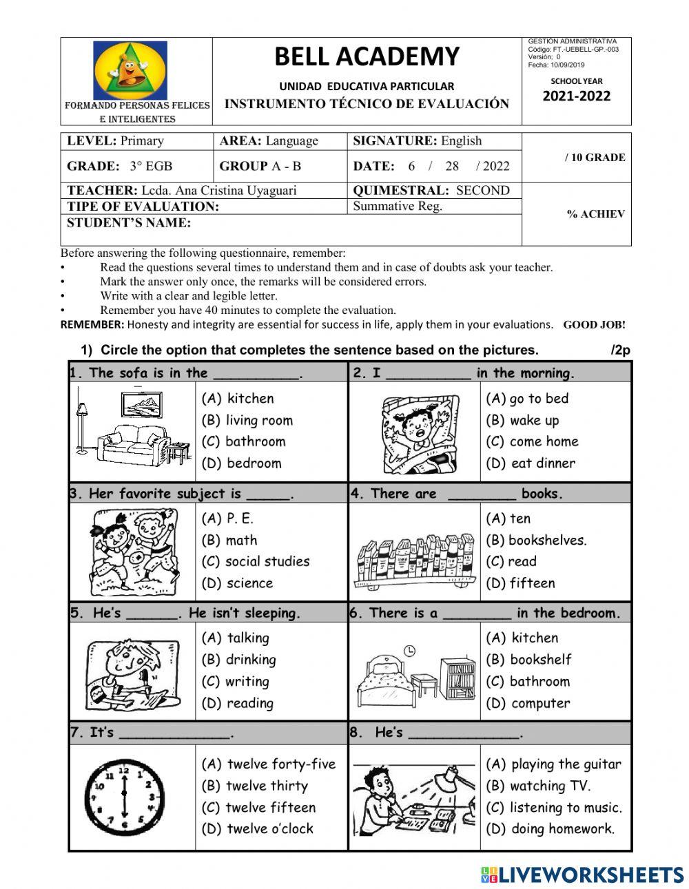 IIQ 3ro online exercise for | Live Worksheets