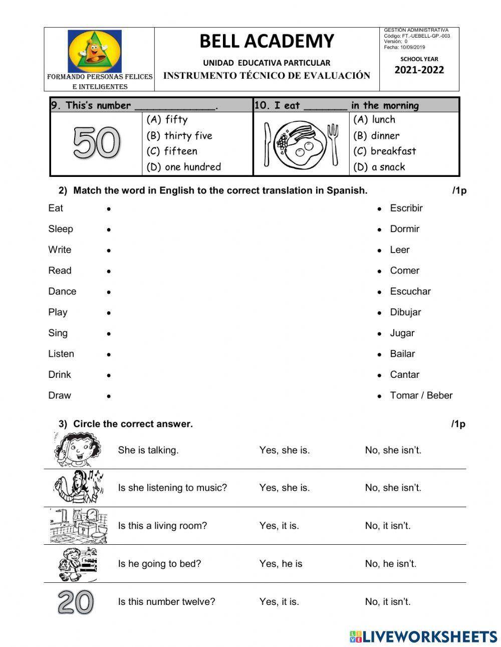 IIQ 3ro online exercise for | Live Worksheets