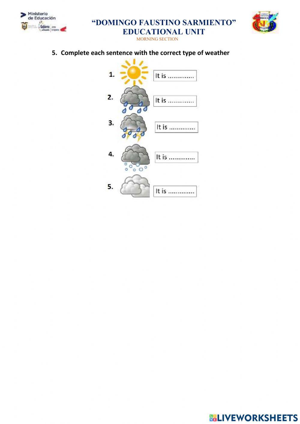 Basic vocabulary online worksheet for FOURTH | Live Worksheets