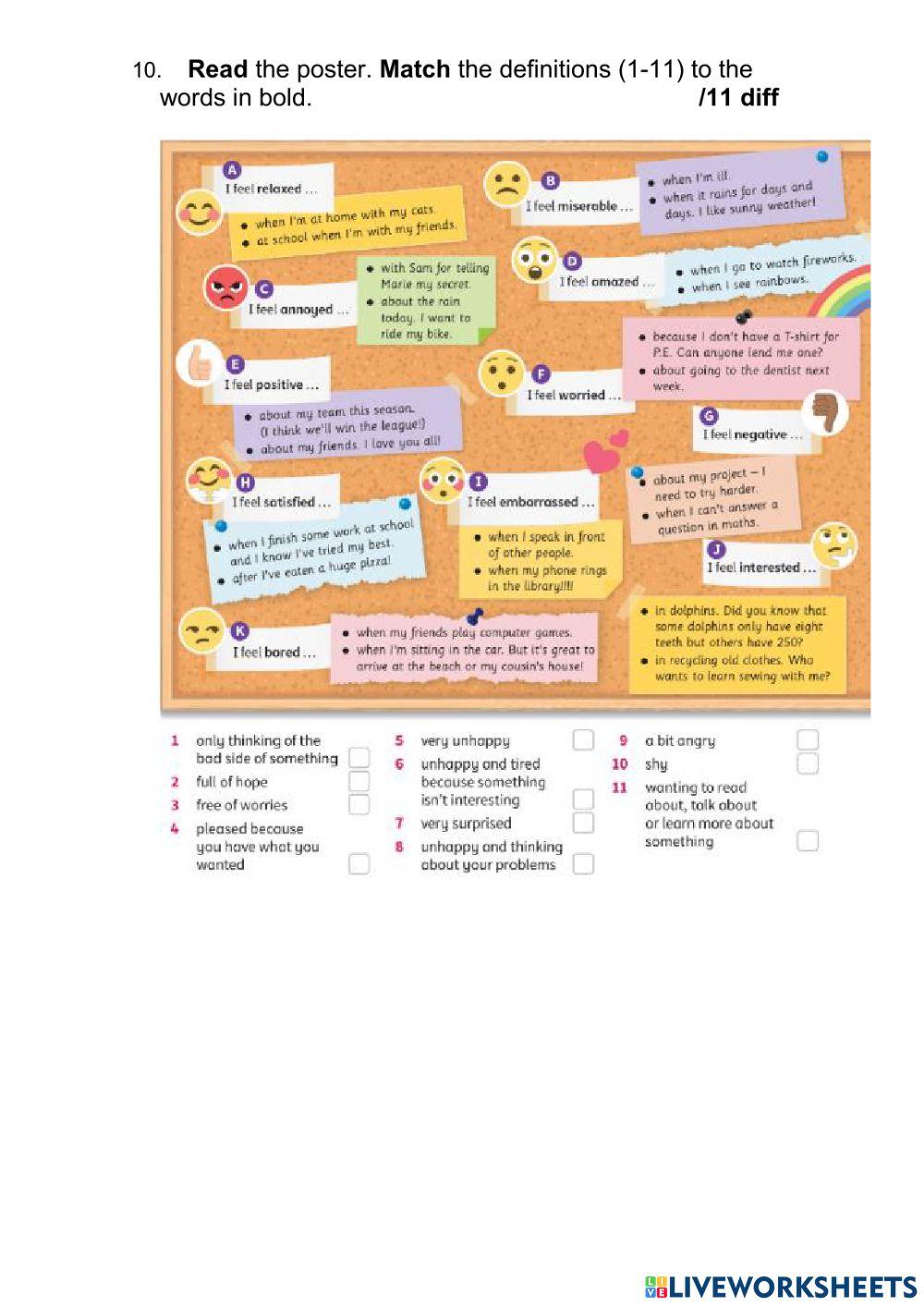 7th grade English test 2021-2022 activity | Live Worksheets