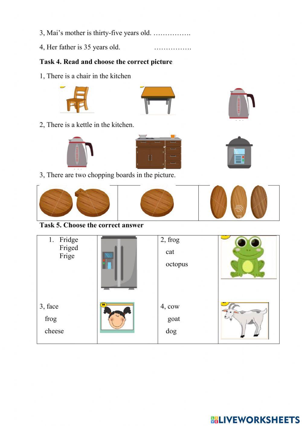 How many kettles are there in the kitchen worksheet | Live Worksheets