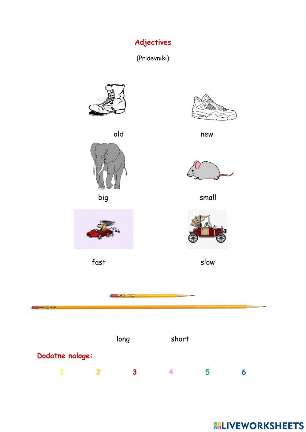 Adjectives online exercise for Grade 4 | Live Worksheets
