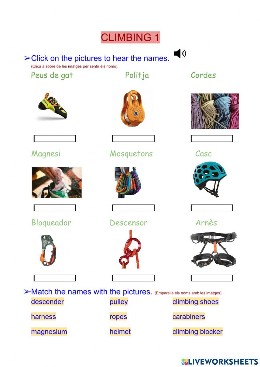 Climbing 1 2082685 | JUANRA | LiveWorksheets