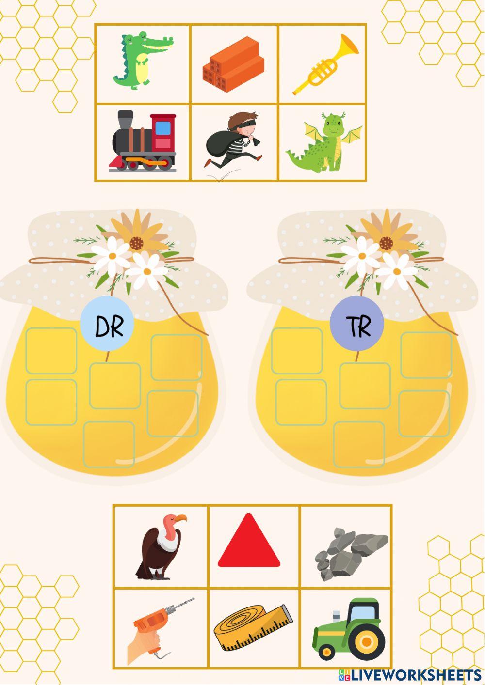 Trabadas dr y tr | Free Interactive Worksheets | 2082693