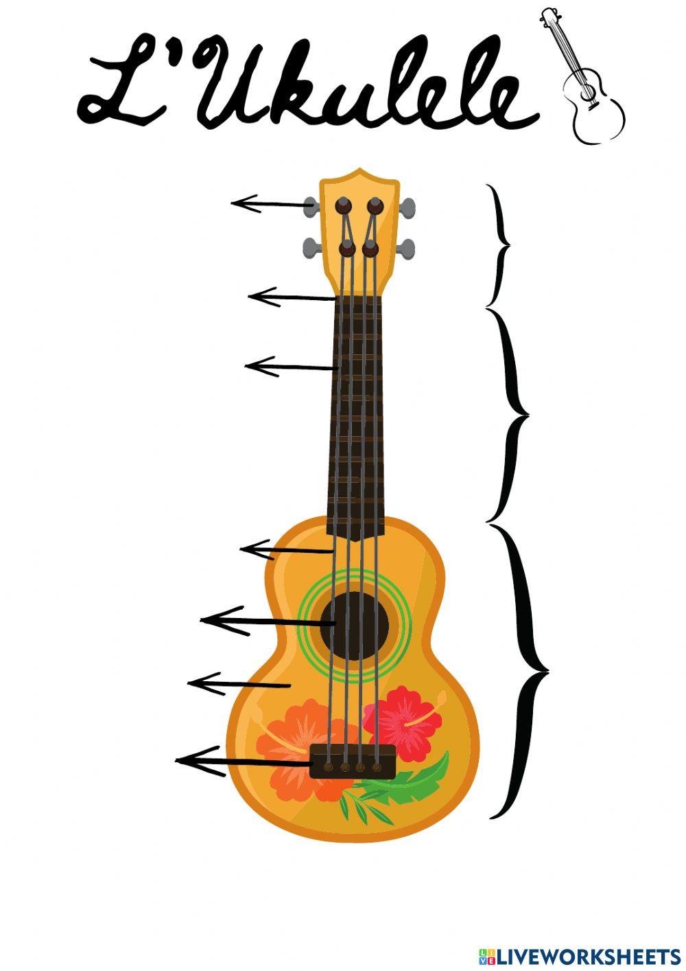 L'ukulele worksheet | Live Worksheets