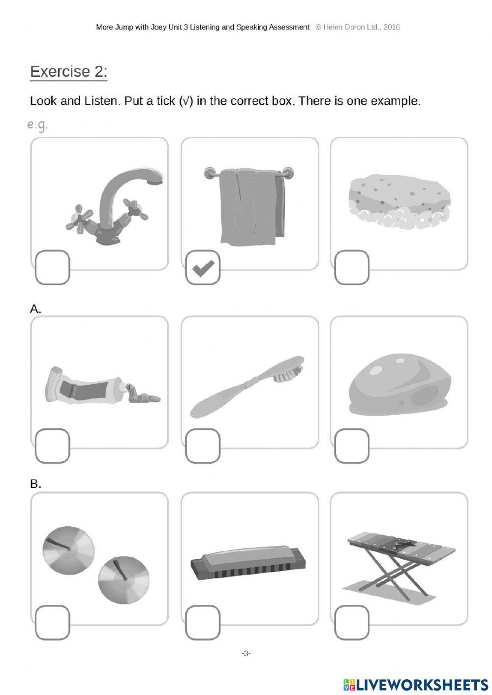 Test MJWJ Book3 Ex1-2 online exercise for | Live Worksheets